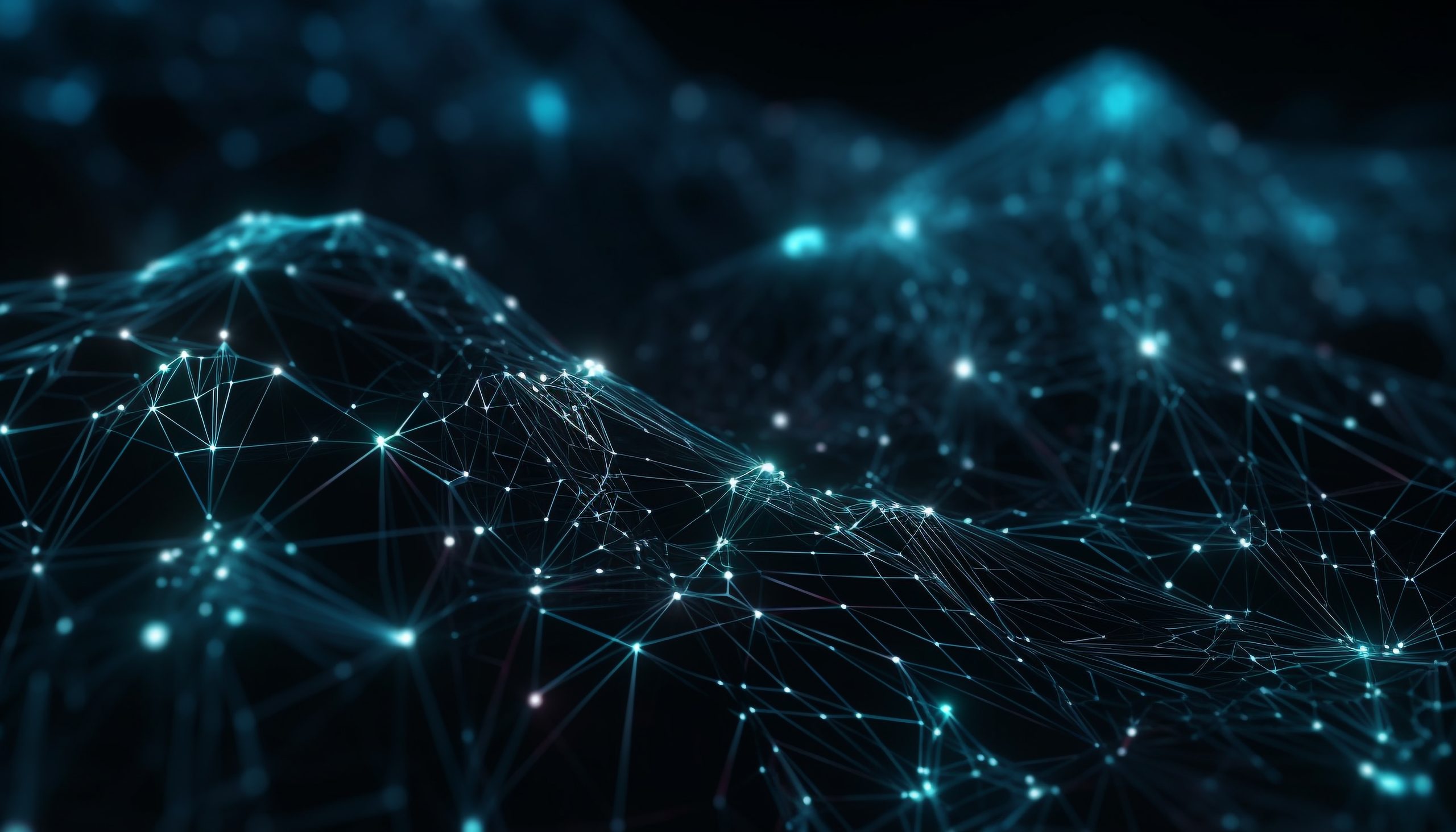 Glowing Molecular Structure In Futuristic Galaxy Backdrop Generated By